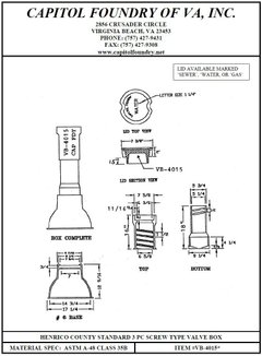 VALVE BOXES & CLEANOUTS - Capitol Foundry of VA, Inc.