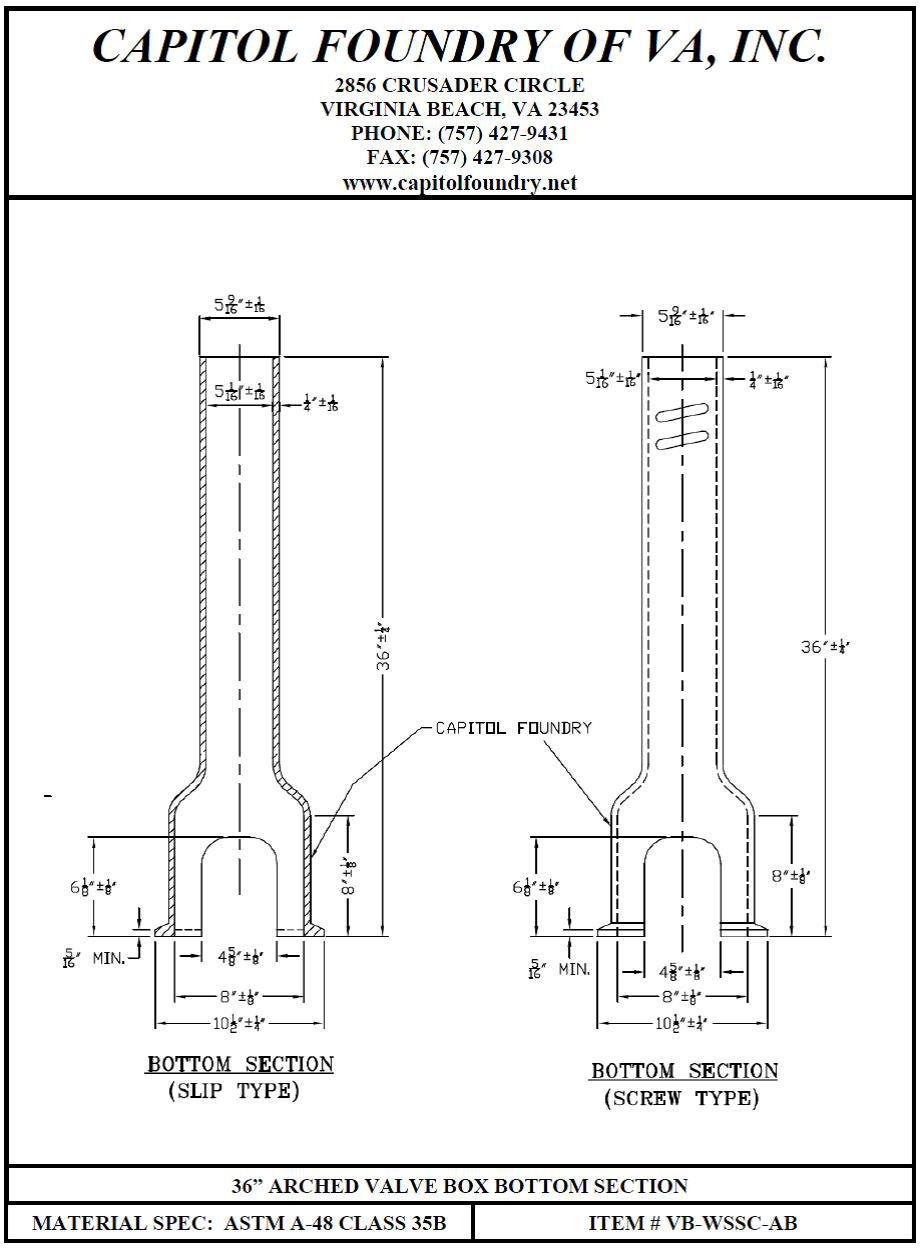 VALVE BOXES & CLEANOUTS - Capitol Foundry of VA, Inc.