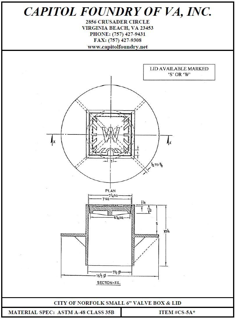 VALVE BOXES & CLEANOUTS - Capitol Foundry of VA, Inc.