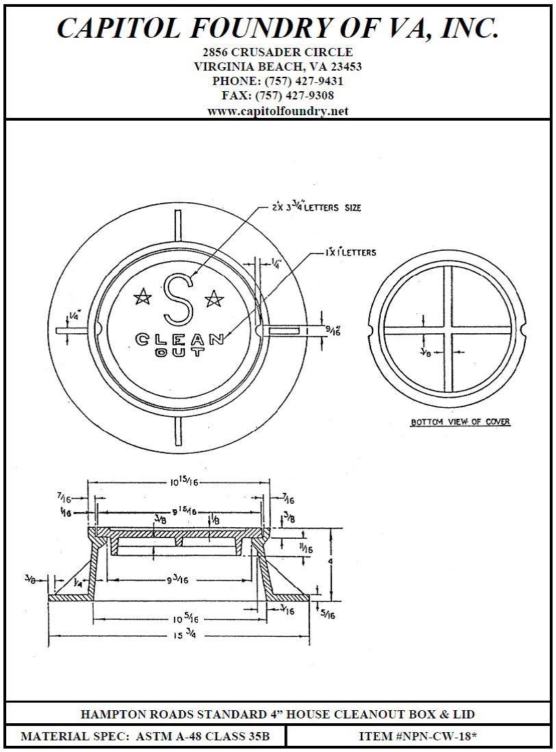 VALVE BOXES & CLEANOUTS - Capitol Foundry of VA, Inc.