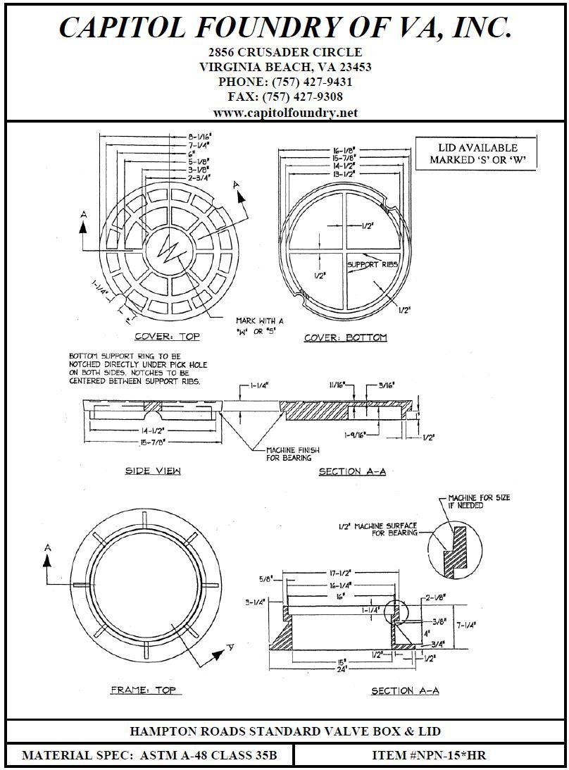 VALVE BOXES & CLEANOUTS - Capitol Foundry of VA, Inc.