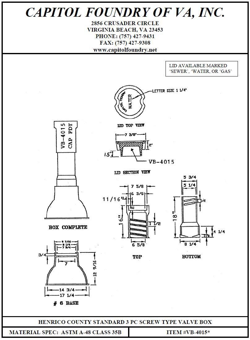 VALVE BOXES & CLEANOUTS - Capitol Foundry of VA, Inc.