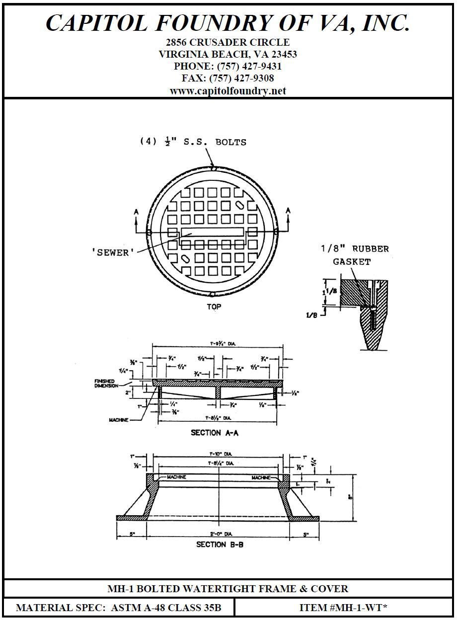 MANHOLES - Capitol Foundry of VA, Inc.