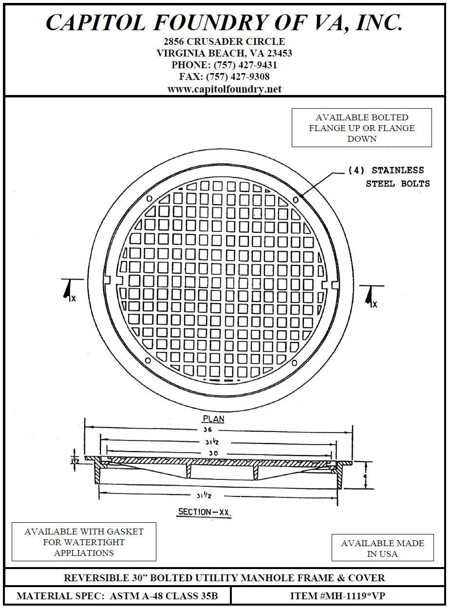 MANHOLES - Capitol Foundry of VA, Inc.