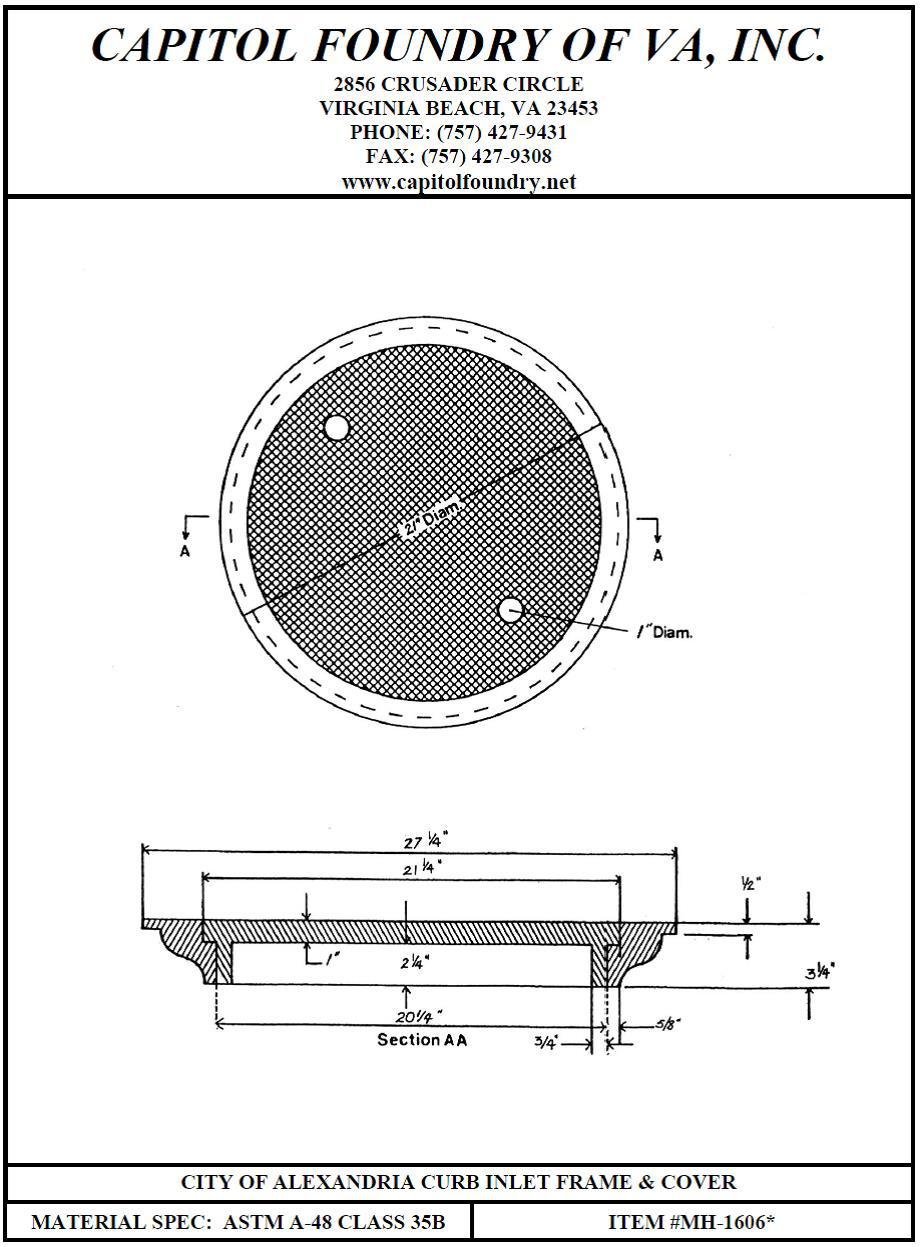 MANHOLES - Capitol Foundry of VA, Inc.