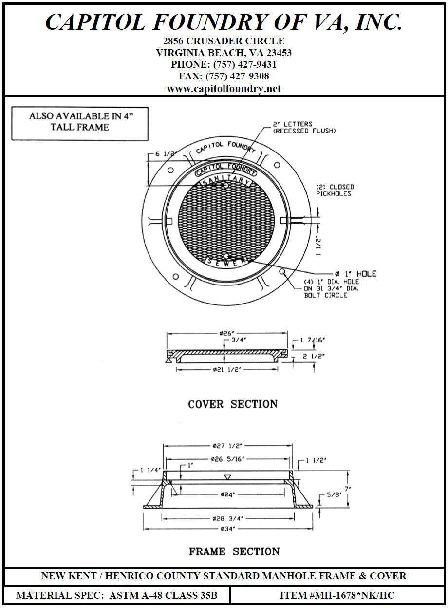 MANHOLES - Capitol Foundry of VA, Inc.