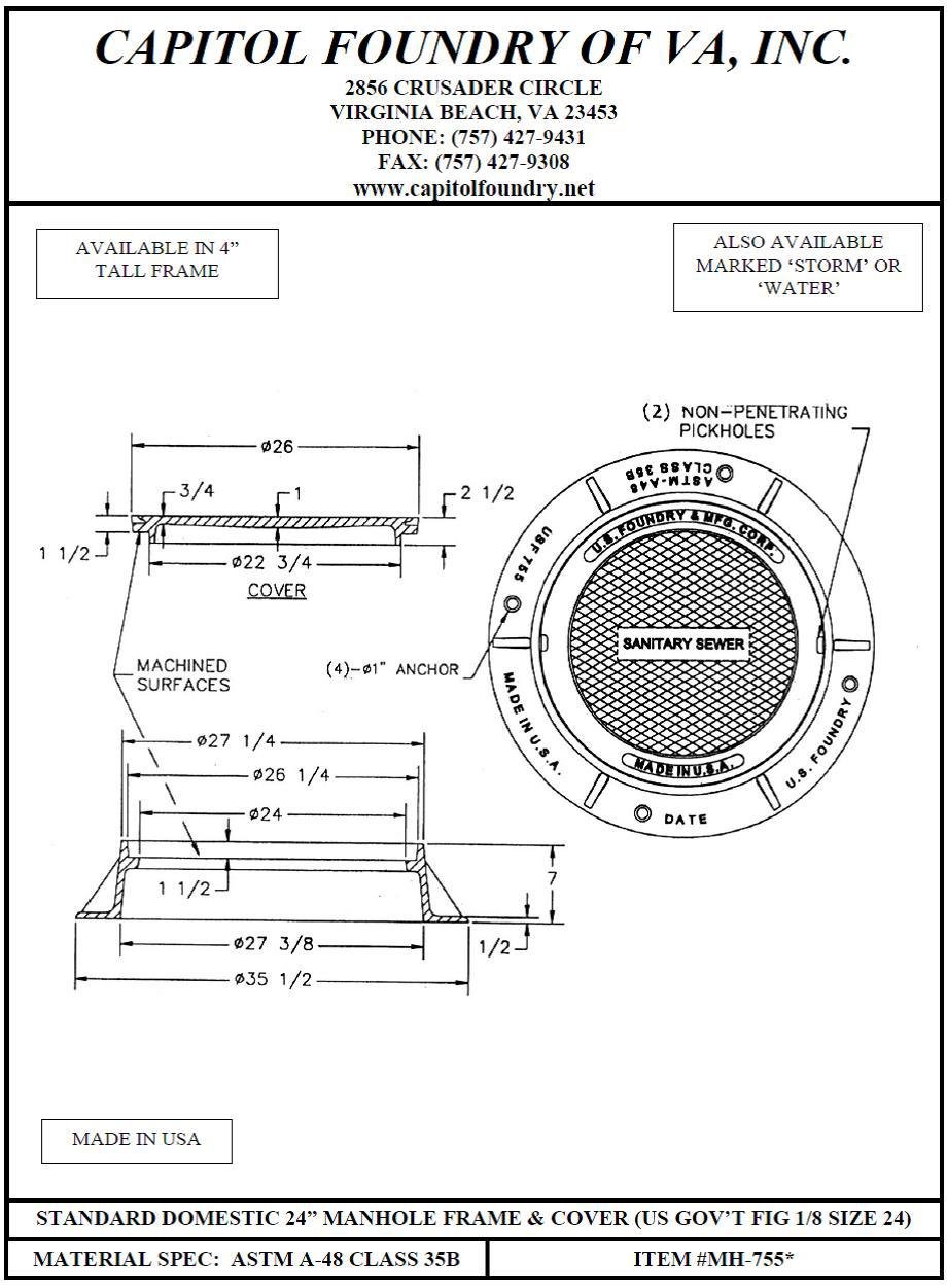 MANHOLES - Capitol Foundry of VA, Inc.