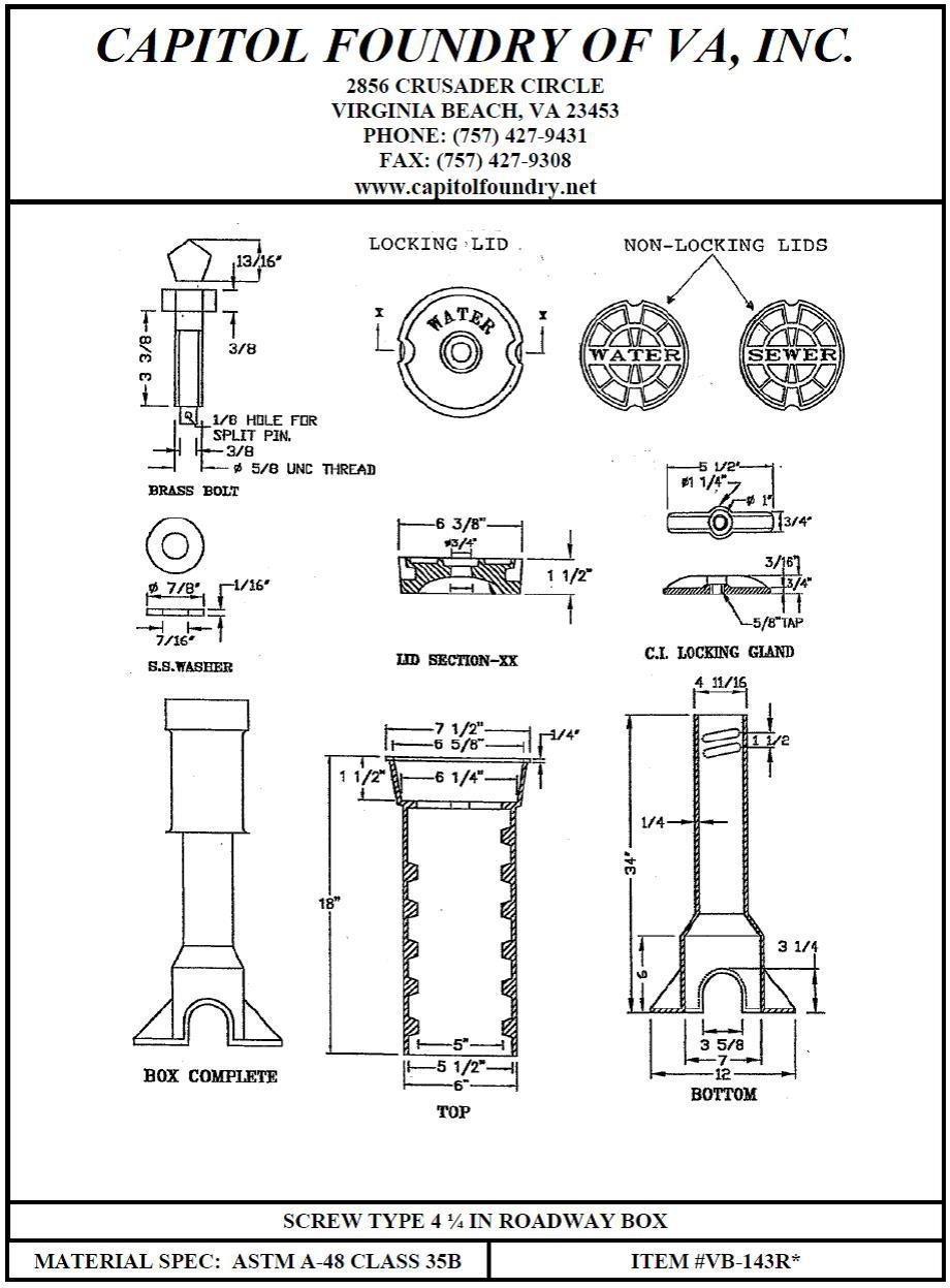 VALVE BOXES & CLEANOUTS - Capitol Foundry of VA, Inc.