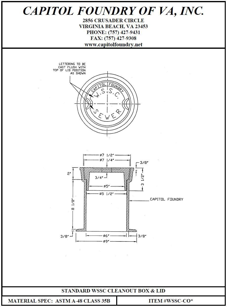 VALVE BOXES & CLEANOUTS - Capitol Foundry of VA, Inc.